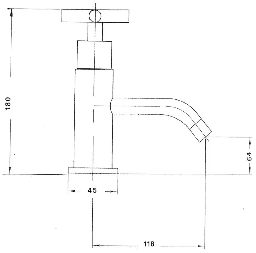 Sapho AXIA stojánkový umyvadlový ventil, chrom 512