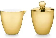 vtwonen Gold sada cukřenka a mlékovka - zlatá (Luxusní sada mlékovka a vukřenka ve zlaté barvě)