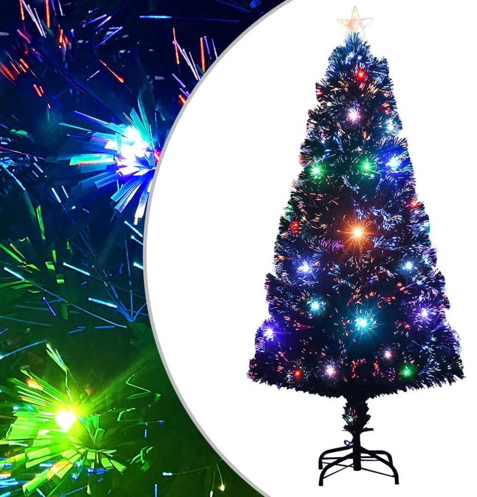 Předem osvětlený vánoční stromek se stojanem a LED 120 cm optické vlákno 284300