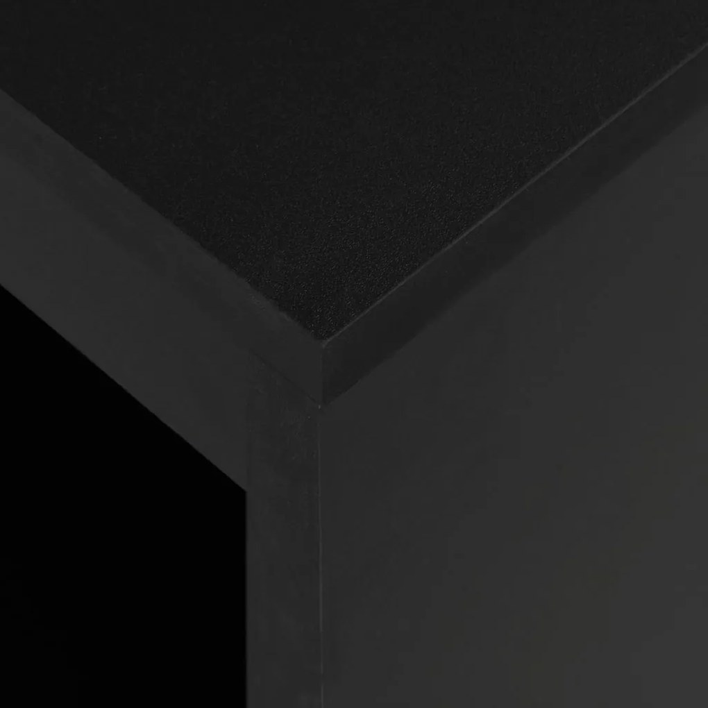 Barový stůl  Eland s regálem - 110x50x103 cm | černý