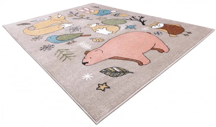 Dywany Łuszczów, Dětský kusový koberec Fun Forester beige, 180x270, vícebarevná, dětský pokoj