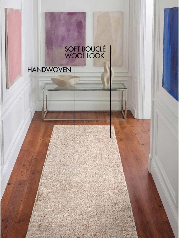 Krémový ručně tkaný běhoun 80x300 cm Notting Hill Portobello – Ted Baker