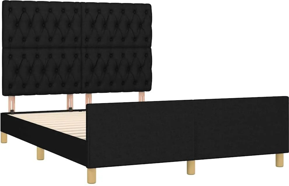 Rám postele bez matrace černý 140 x 200 cm textil 3125302