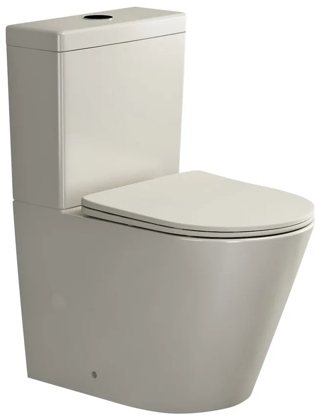 Sapho Sapho, PACO RIMLESS WC kombi mísa s nádržkou, spodní/zadní odpad, ivory, PC1012WRBE