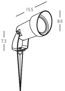 Zambelis E310 - Venkovní lampa 1xGU10/7W/230V IP54
