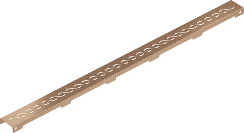 Mexen Flat, lineární podlahový žlab 100 cm, měděná matná, 1C23100
