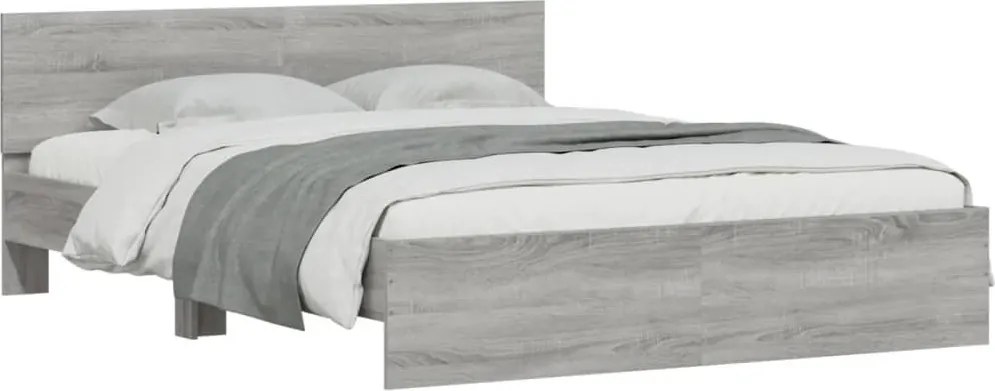 vidaXL Rám postele s čelem 140 x 190 cm [3207497] Barva: Černá