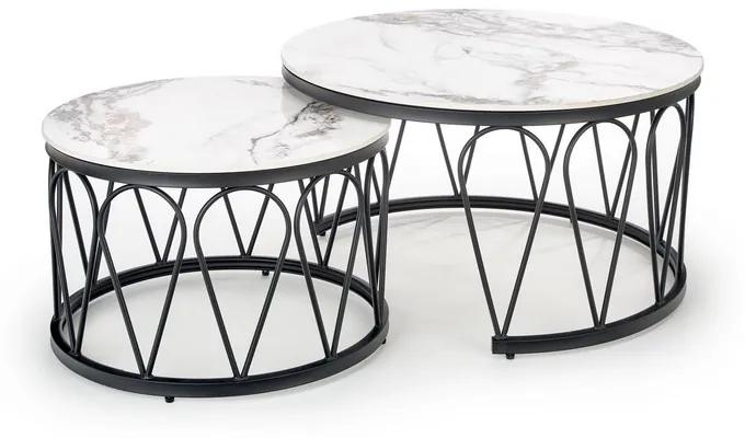 Konferenční stolek Formosa, mramor / černá