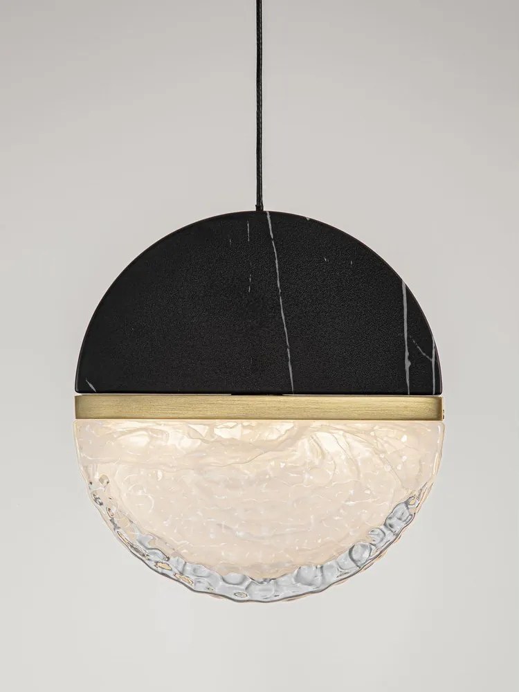 Černé kovové LED stmívatelné závěsné svítidlo ø 16 cm Dorin – Nova Luce