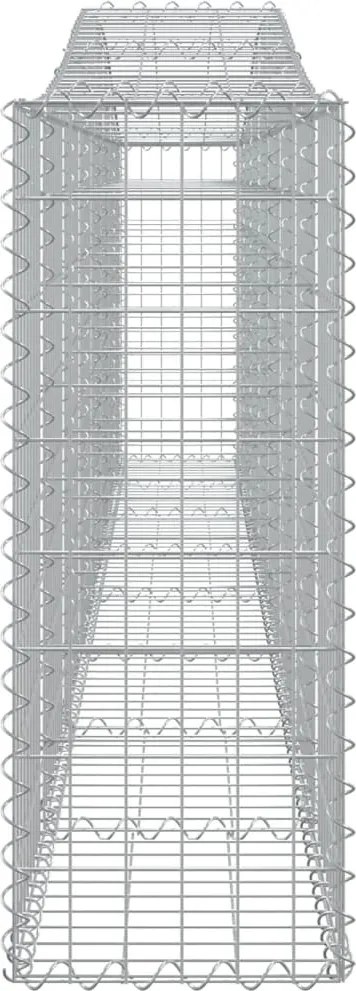 Klenuté gabionové koše 7 ks 400x30x80/100 cm pozinkované železo 3145818