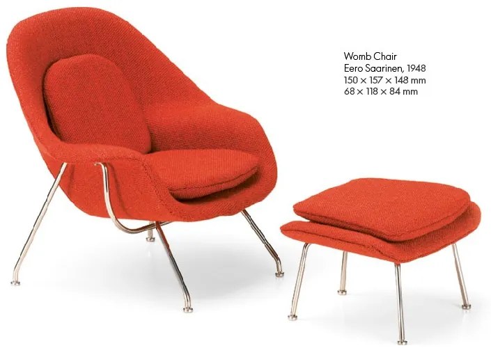 Vitra designové miniatury Womb Chair & Ottoman