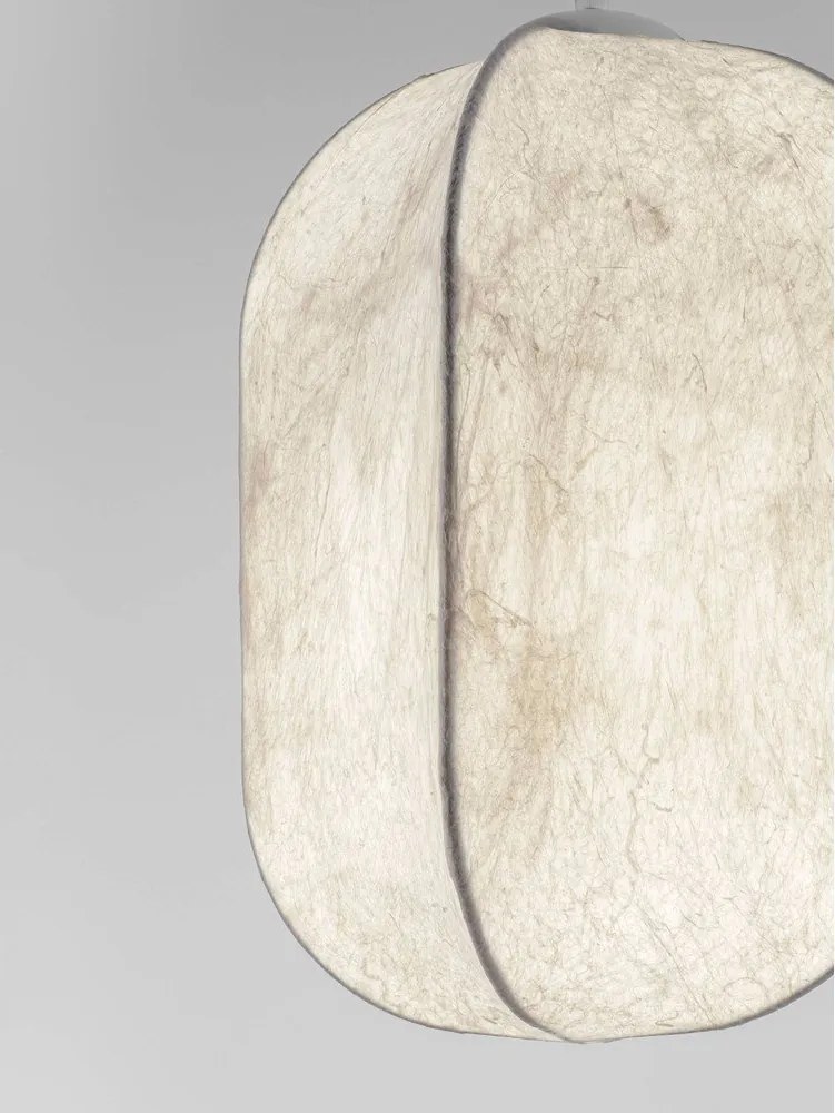 Bílé kovové závěsné svítidlo s textilním stínidlem ø 30 cm Pierida – Nova Luce