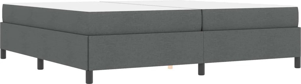 Postel s boxspringem Tmavě šedá 200 x 200 cm textil 3398886