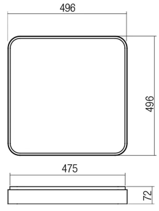 Redo 01-2581 stropní LED svítidlo stmívatelné Yomo pískově černé, 60W, 3000K, 49cm