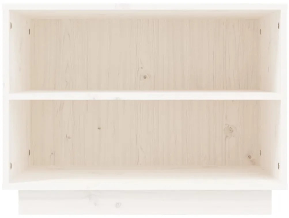 Botník bílý 60 x 34 x 45 cm masivní borové dřevo - Default Title