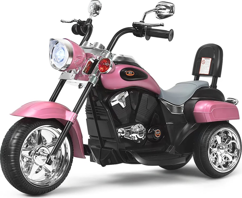 Costway 6 V Dětský elektrický motocykl s nastavitelnými světlomety a zvukem