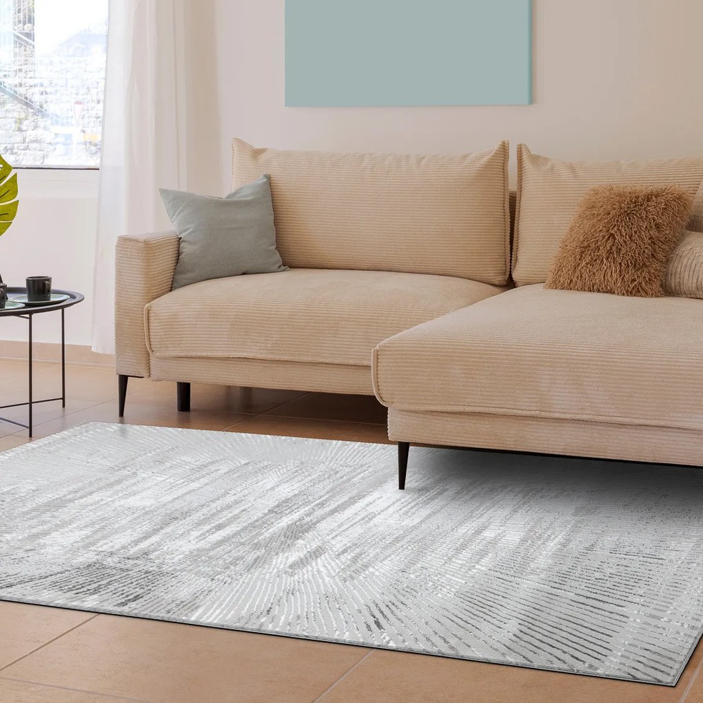 Dywany Łuszczów, Kusový koberec Bliss Z206AZ256 grey, 140x190, šedá, kancelář