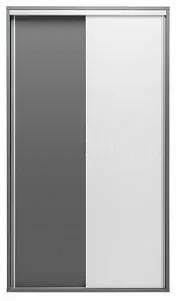 Šatní skříň s posuvnými dveřmi MARSIE M10, šedá grafit / bílá