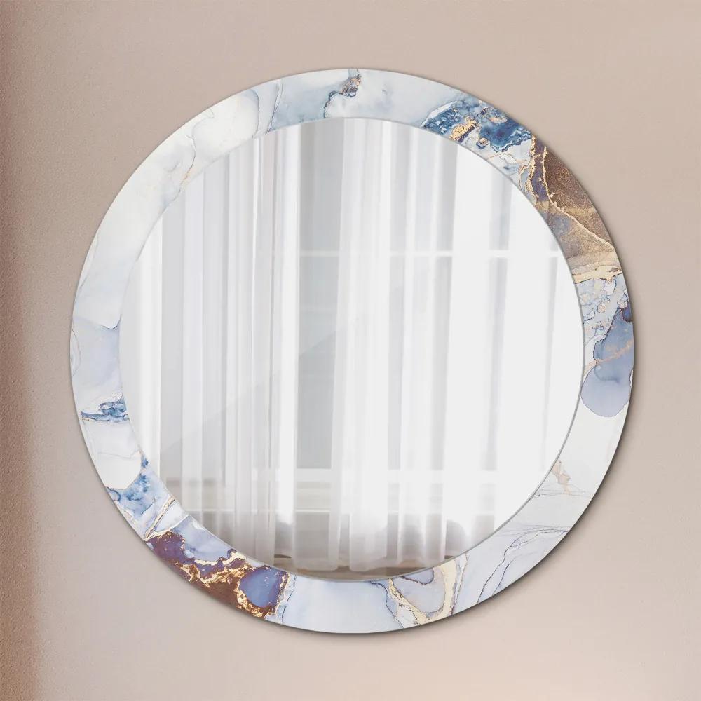 Kulaté dekorativní zrcadlo Abstraktní tekuté umění fi 80 cm