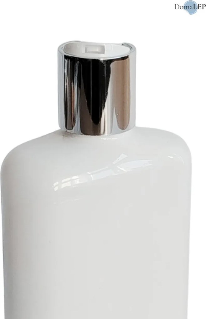 Dávkovač na mýdlo 250 ml bílý s bílo-stříbrným DISC TOP LIMA