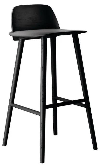 Muuto Barová stolička Nerd 75 cm, black