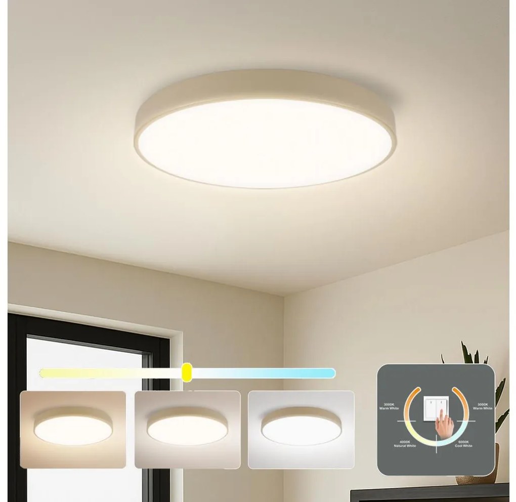 Brilagi - LED Strop. svítidlo POOL LED/60W/230V 3000/4500/6000K pr. 50 cm béžová BRI331