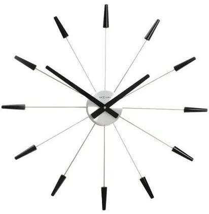 Designové nástěnné hodiny 2610zw Nextime Plug Inn černé 60cm