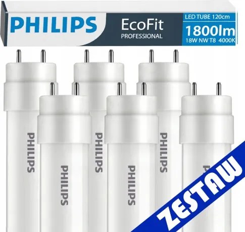 SADA 6x LED trubic Philips 120cm 17,5W 1800lm 4000K 30000h EcoFit