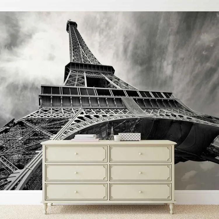 Fototapeta, Tapeta Černobílá Eiffelova věž, Paříž, (368 x 254 cm)