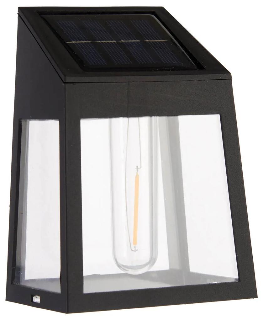 Solární zahradní lucerna LED, industriální žárovka, 9,3 x 6,6 x 13 cm