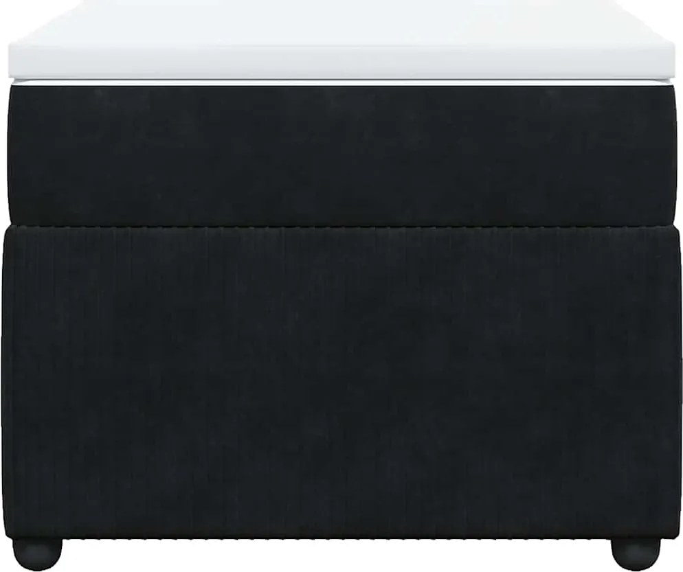 Box spring postel s matrací černá 90x190 cm samet 3285610