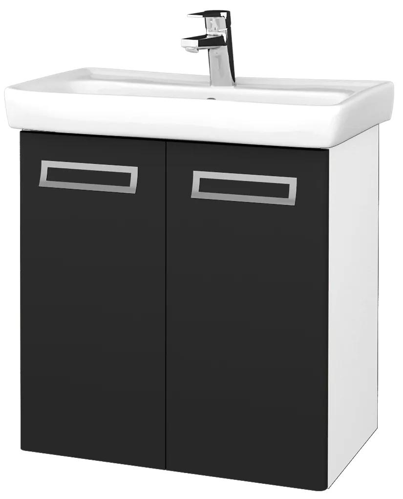 Dřevojas Koupelnová skříň DOOR SZD2 60 Varianta: N01 Bílá lesk / Úchytka T02 / IND Individual
