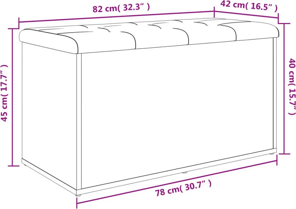vidaXL Úložná lavice 82 x 42 x 45 cm kompozitní dřevo [835048] Barva: Bílá