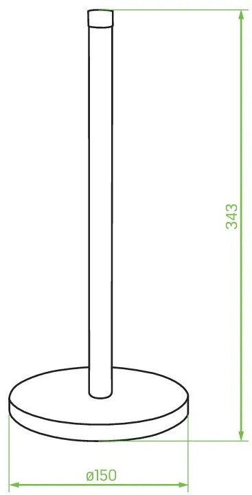 Laveo Oslo, kovový stojan na papírové utěrky 150x150x343 mm, černá-hnědá, LAV-ELD_700A