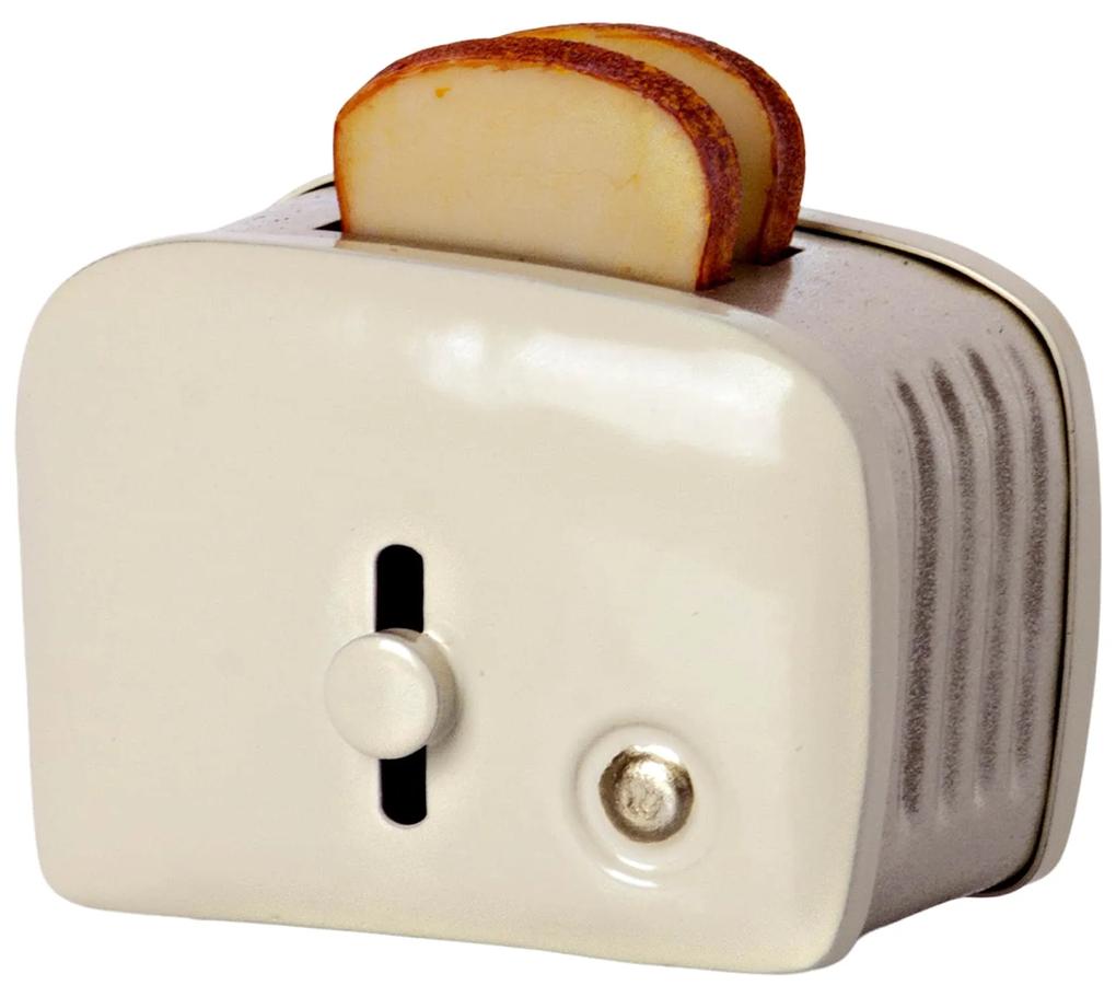 Maileg Kovový toastovač pro zvířátka Maileg Off White, krémová barva, kov