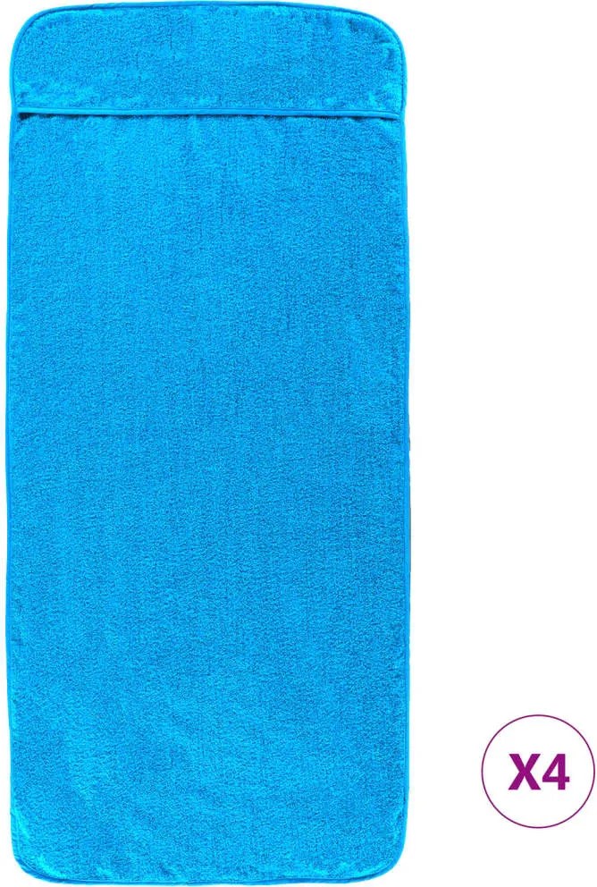 Plážové osušky 4 ks tyrkysové 60 x 135 cm textil 400 GSM 3157060