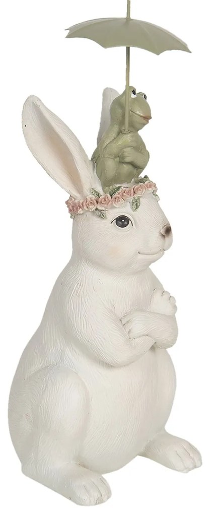 Velikonoční dekorace králičí slečny se žabákem - 12*10*24 cm