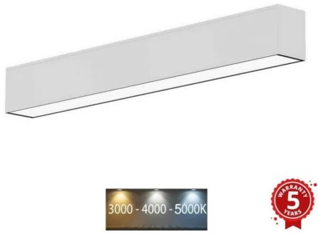 Sinclair Závěsné LED lineární svítidlo LSM 32-50CCT, 3000-5000K, 150cm Barva: Černá