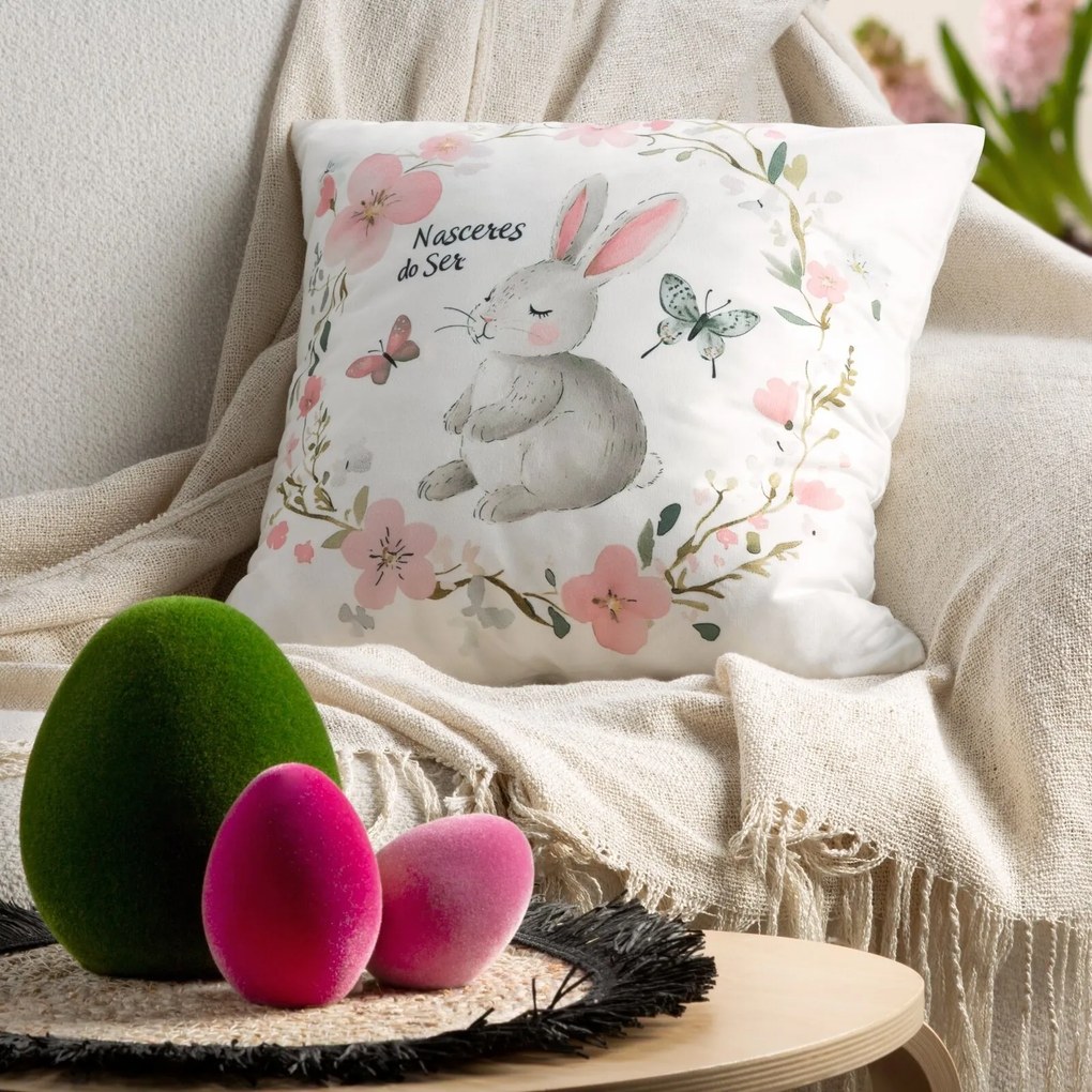 VELIKONOČNÍ DEKORAČNÍ POVLAK NA POLŠTÁŘ CONY1 45X45 CM VZOROVANÝ