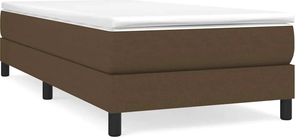 Rám postele s boxspringem tmavě hnědý 90 x 200 cm textil 3120487