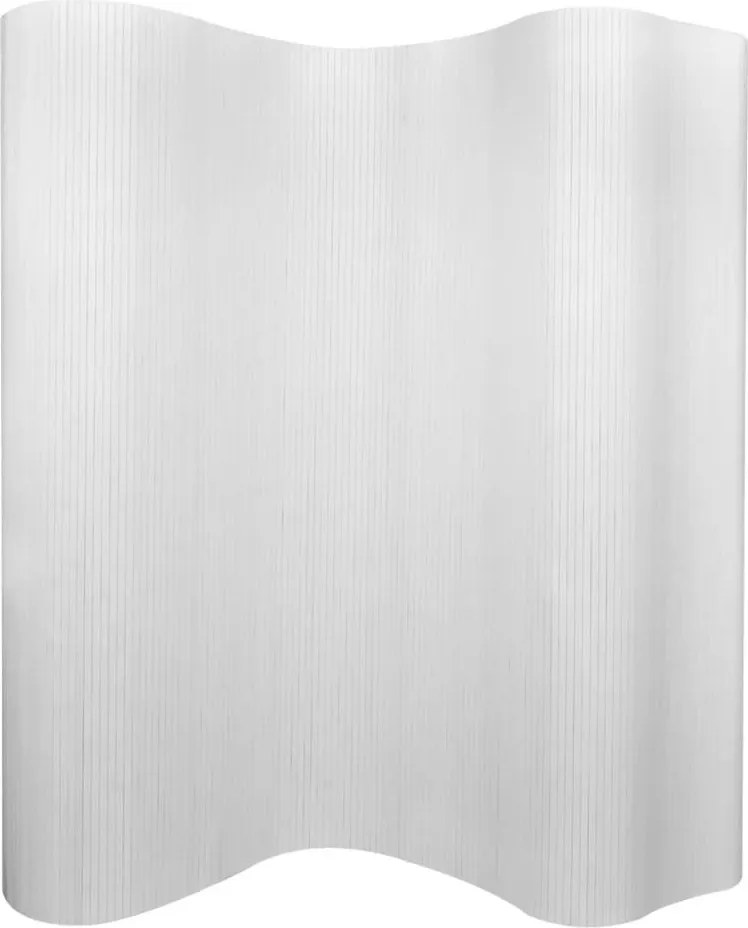 vidaXL Paraván bambusový 250 x 165 cm [244611] Barva: Bílá