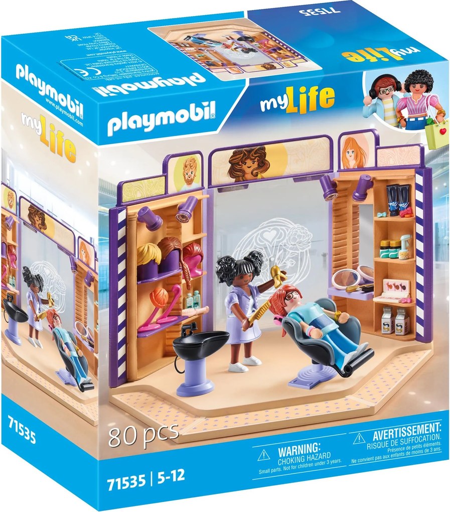 Set figurek a příslušenství playmobil 71535 kadeřnický salon