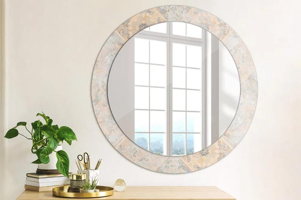 Kulaté dekorativní zrcadlo Shabby mozaika fi 70 cm