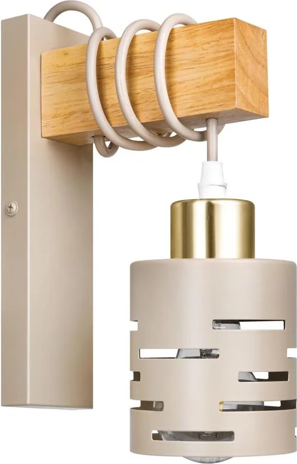 Nástěnná lampa ELEN 1xE27/35W/230V béžová/zlatá/hnědá