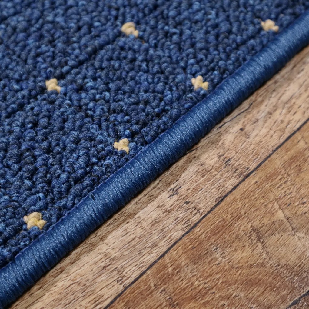Condor Carpets, Kusový koberec Udinese modrý, 57x120, modrá, chodba / předsíň