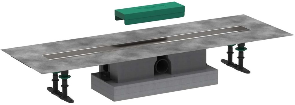 Hansgrohe uBox universal - Set pro standardní instalaci lineárního sprchového žlabu 80 cm, nerez 56024180