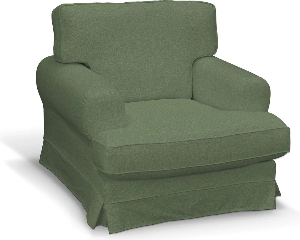 Potah na křeslo IKEA Ekeskog barva zelená látka pletený vzor