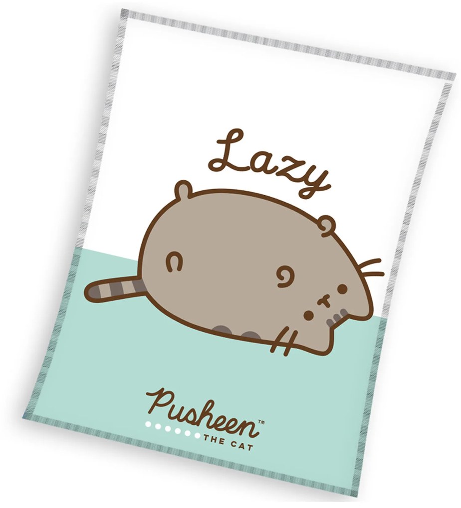 MK Lůžkoviny Dětská mikroplyšová deka 130 x 170 cm - Kočička Pusheen Lazy Cat
