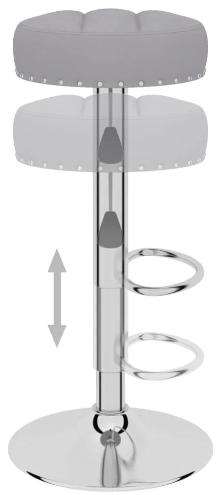 vidaXL Marketos Barové židle 2 ks šedé textil