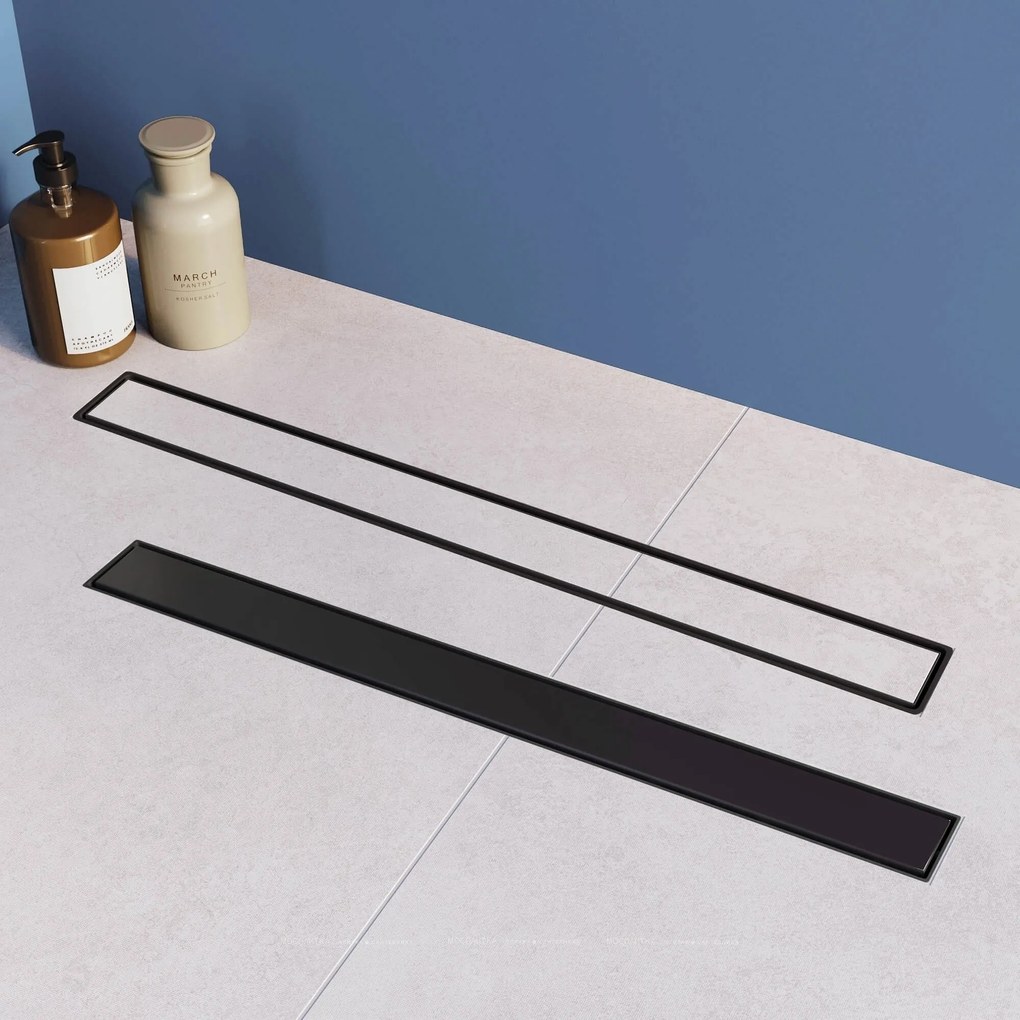 Lineární odtokový žlab Rea Neox Pro 80 cm černý